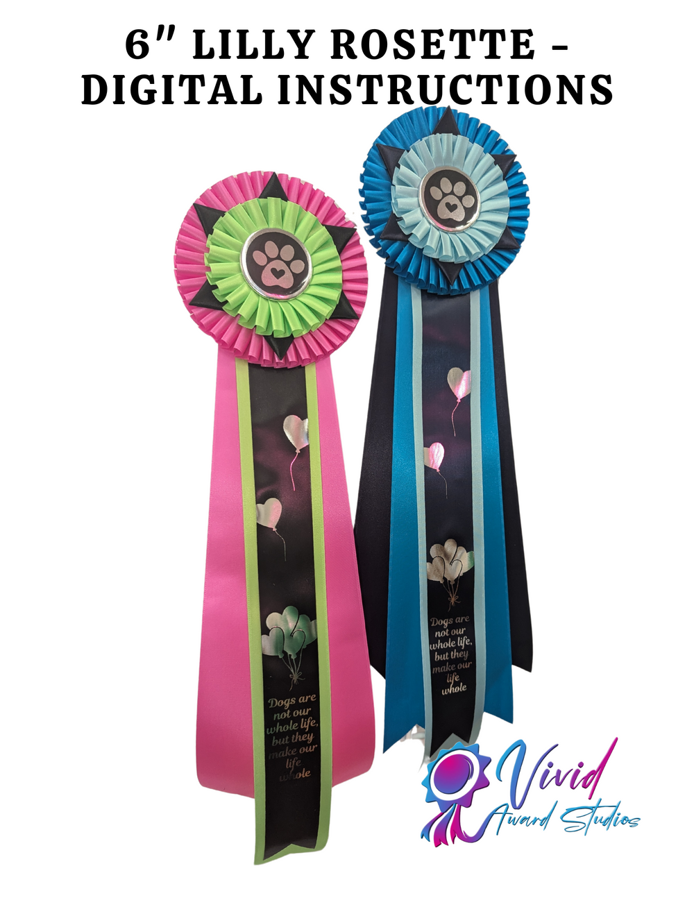 KIT - Vivid Create-It Digital Guide: 6" - "Lilly" Rosette